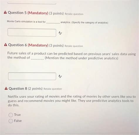 Solved A Question 5 Mandatory 3 Points Retake Question