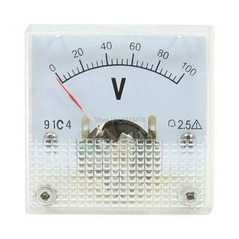 91c4 Dc 0 100v Dial Panel Meter 91c4 Voltmeter Class 2 5 Accuracy 45