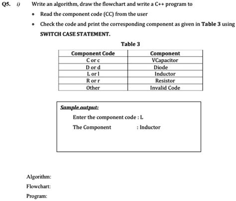 Solved Q5 I Write An Algorithmdraw The Flowchart And Write A C