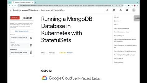 Running A Mongodb Database In Kubernetes With Statefulsets Qwiklabs