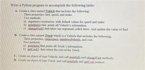 Solved Write A Python Program To Accomplish The Following
