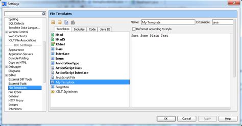 IntelliJ IDEA New Template Stack Overflow