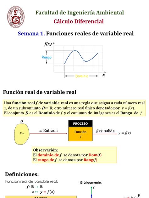 Semana 1 Función De Variable Real Pdf Función Matemáticas