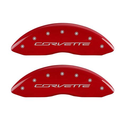 Mgp 4 Caliper Covers Engraved Front And Rear C7corvette Red Finish