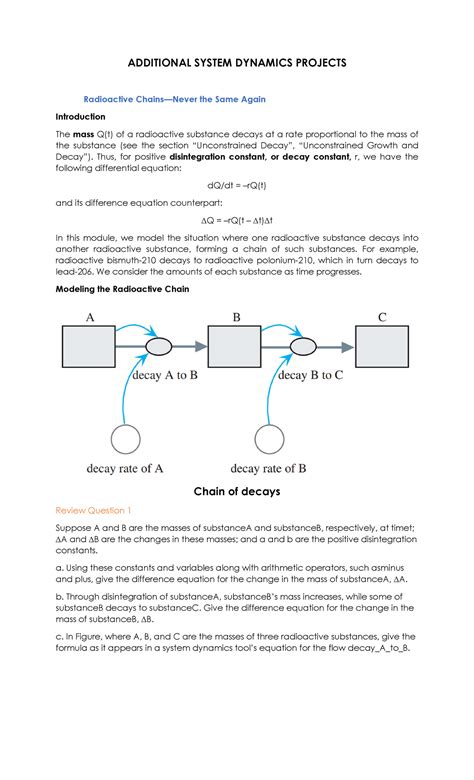 Module 31 Additional System Dynamics Projects Additional System