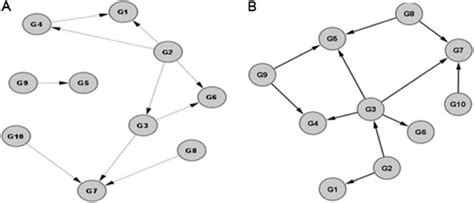 Comparison Between A Predicted Gene Regulatory Network A And The True