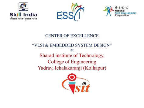 Vlsi Ppt Which Shows The Current Activities Carried Out Under Vlsi Centre Of Sharad Institute Of