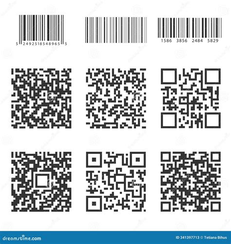 Qr Codes Barcodes Cartoon Vector 182611623