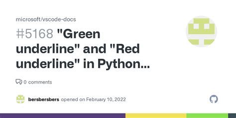 Green Underline And Red Underline In Python Linting Settings
