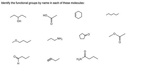 Solved Identify The Functional Groups By Name In Each Of Chegg Com