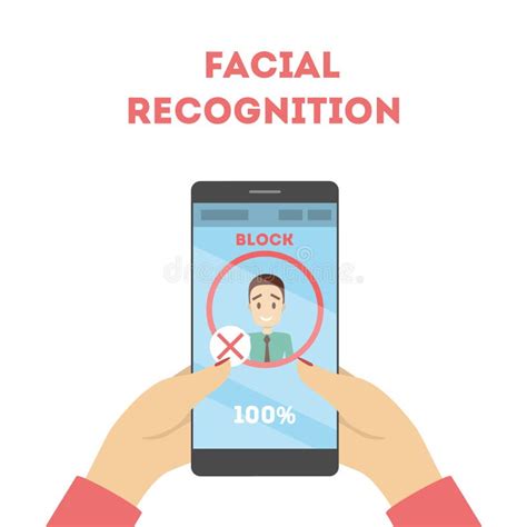 Smartphone With A Face Recognition Stock Vector Illustration Of Face People