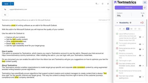 Outlook Plugin Door Textmetrics Verhoog De Impact Van Uw Content