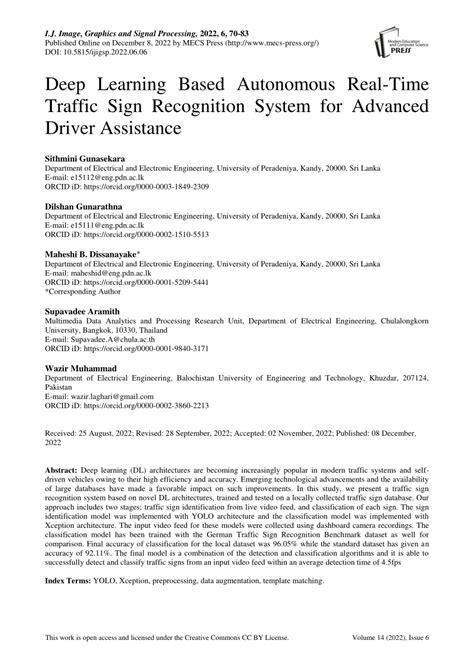 PDF Deep Learning Based Autonomous Real Time Traffic Sign Recognition