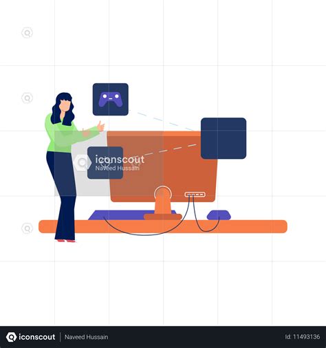 The Girl Is Showing The Game Controller Animation By Naveed Hussain Lottiefiles