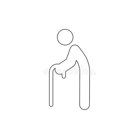 Human Walking Stick Outline Icon Signs And Symbols Can Be Used For Web Logo Mobile App Ui