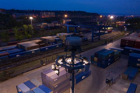 Мачтовое освещение контейнерного терминала - видео проекта