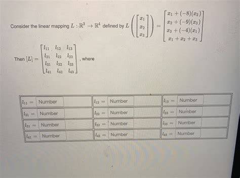 solved 21 consider the linear mapping l r3 r4 defined by l