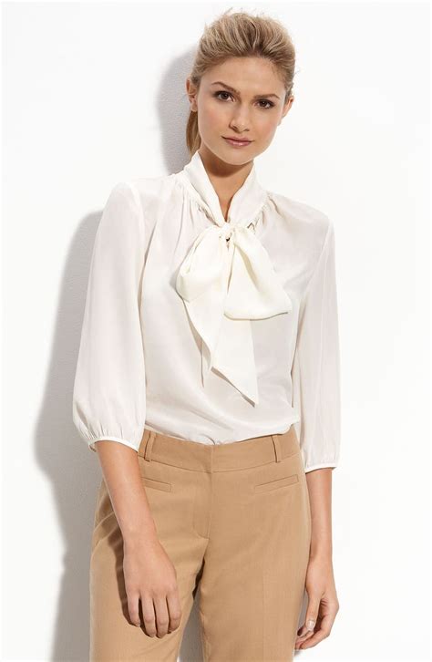 Classiques Entier® Françoise Silk Bow Blouse Nordstrom