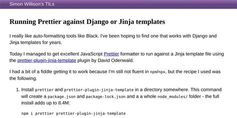 Running Prettier Against Django Or Jinja Templates Real Python