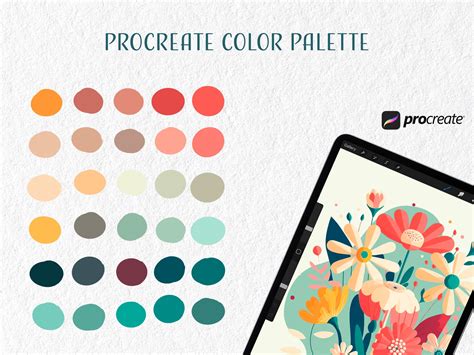 Procreate Color Palette Set Digital Palette Jewel Tones Scheme Palette Boho Branding Design