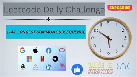 1143 Longest Common Subsequence Leetcode Daily Challenge Dp