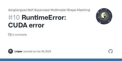 Runtimeerror Cuda Error · Issue 10 · Dongliangcaoself Supervised Multimodal Shape Matching