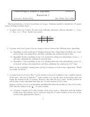 Hw Pdf CS Design Analysis Of Algorithms Section B Homework Instructor Richard Peng