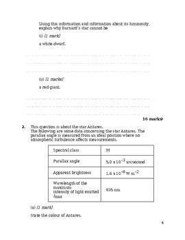 IB DP Physics Question Book E 5 Fusion And Stars SL First Teaching 2023