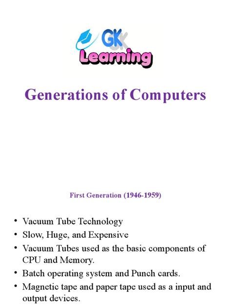 Computer Generations Pdf Integrated Circuit Central Processing Unit