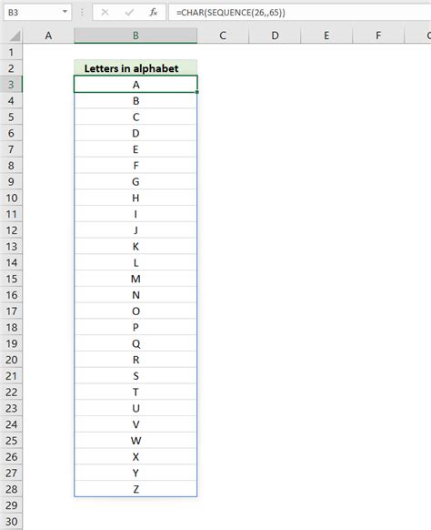 How To Add Alphabet Sequence In Excel