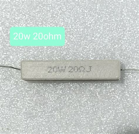 Resistor Kapur 20w 20 Ohm 20 Watt 20rj 20ohm Resistor Tahanan 20w 20 Ohm Lazada Indonesia
