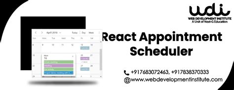 react appointment scheduler appointment schedular in react js