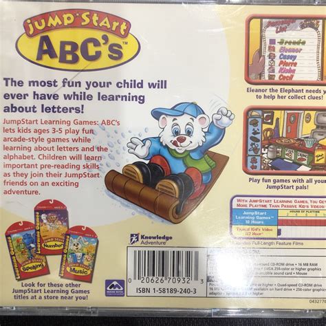 Jumpstart Abcs Pc 1999 For Sale Online Ebay