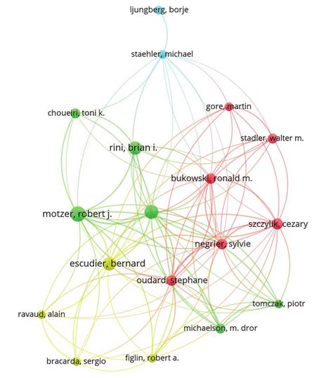 Visualization Of Author Collaboration Network The Size Of Nodes