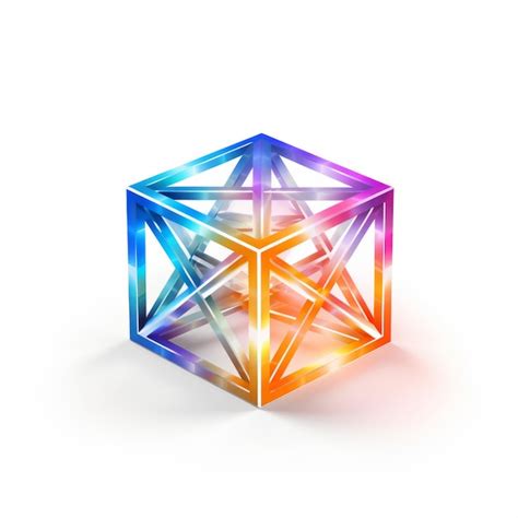 premium photo colorful 3d cube on white background