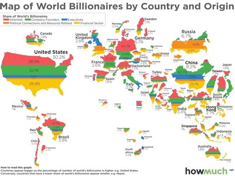 Map Of The Worlds Billionaires And How They Made Maps On The Web