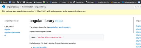 add banner on discontinued packages on dartdoc pages · issue 6086 · dart lang pub dev · github