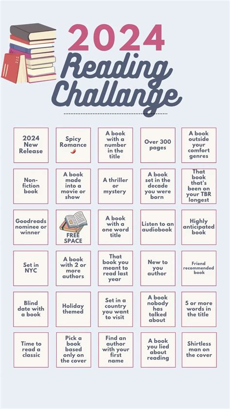 2024 reading challenge explore the world of books