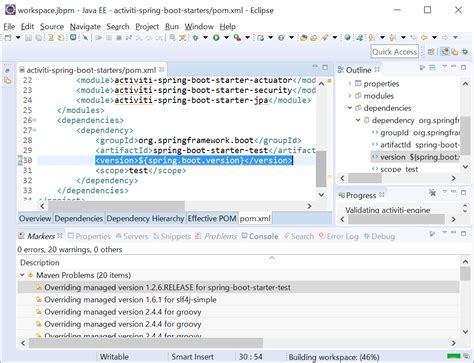 Activiti で業務ワークフローを Eclipse Server Tomcat v8 5 Server at localhost