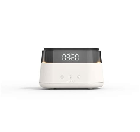 Flame Humidifier Alarm Clock Oil Diffuser Night Light With Timer
