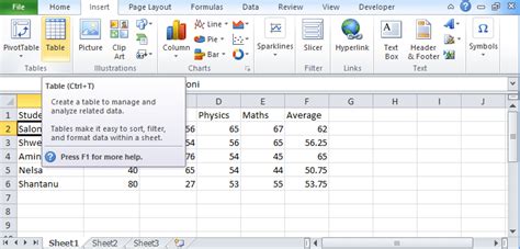 excel tables tutorial for beginners how to create table