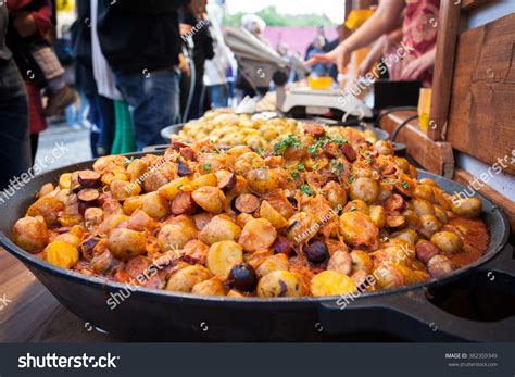 Prague Street Food Steamed Meat And Vegetables Czech Republic Stock