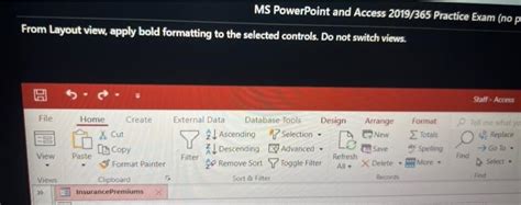 solved from layout view apply bold formatting to the