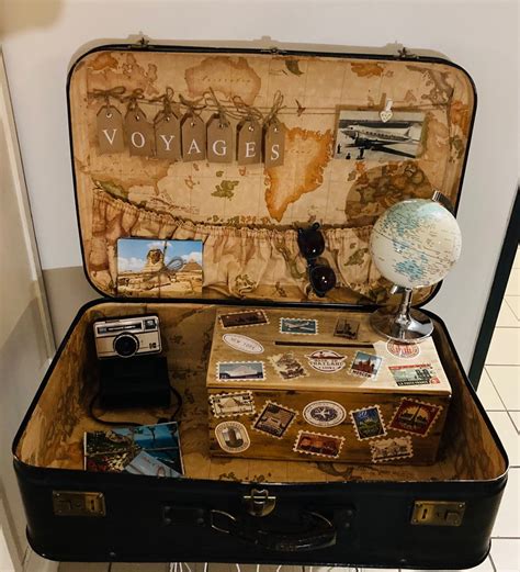 Valise Cagnotte Urne Thème Voyage 🧳 Déco Mariage Voyage Déco Mariage