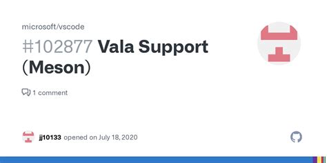 Vala Support Meson · Issue 102877 · Microsoftvscode · Github