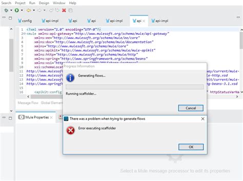 Strange “error Executing Scaffolder” Error In Mulesoft Anypoint Studio 73