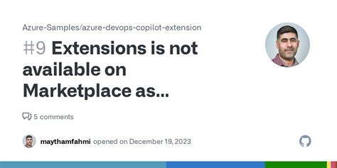 Extensions Is Not Available On Marketplace As Mentioned In