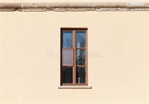 Old Yellow House Wall With Cornice And Window Stock Image Image Of