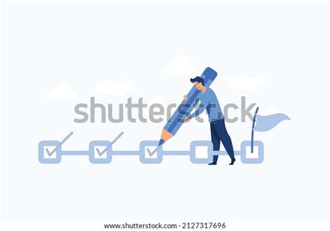 Project Tracking Goal Tracker Task Completion Stock Vector Royalty Free 2127317696 Shutterstock