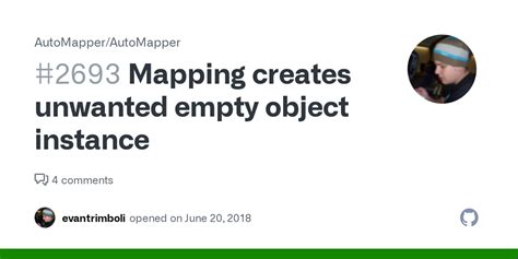 Mapping Creates Unwanted Empty Object Instance · Issue 2693